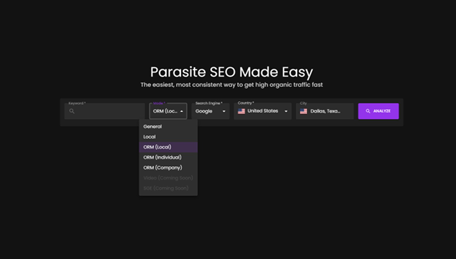 ORM Parasite SEO Tool - ParasiteSEO.Com